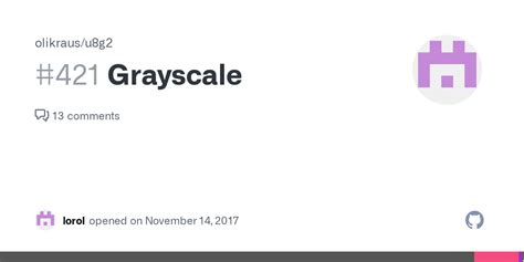 Grayscale Issue Olikraus U G GitHub