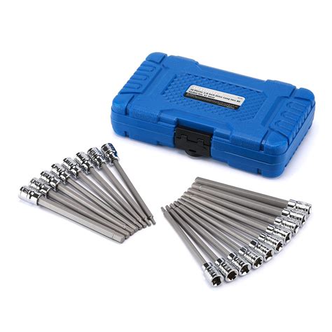 Buy Mixpower 3 8 Drive Extra Deep Hex Bit Socket Set 1 8 Inch To 3 8