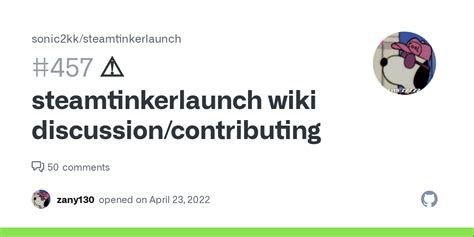 Steamtinkerlaunch Wiki Discussion Contributing Issue Sonic Kk Steamtinkerlaunch GitHub