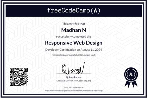 Madhan N On Linkedin Responsivewebdesigning Html Css Website Fullstack Freecodecamp