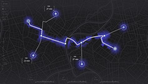 Premium Vector Tracks Dashboard City Street Distance Data Path Turns And Destination Tag Or
