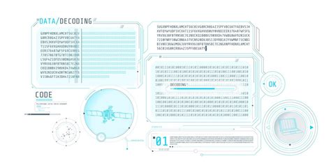 Premium Vector Interface Of The Program For Processing And Decoding Satellite Data Vector