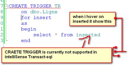 Net Sql Server Trigger Invalid Inserted Object Name Stack Overflow