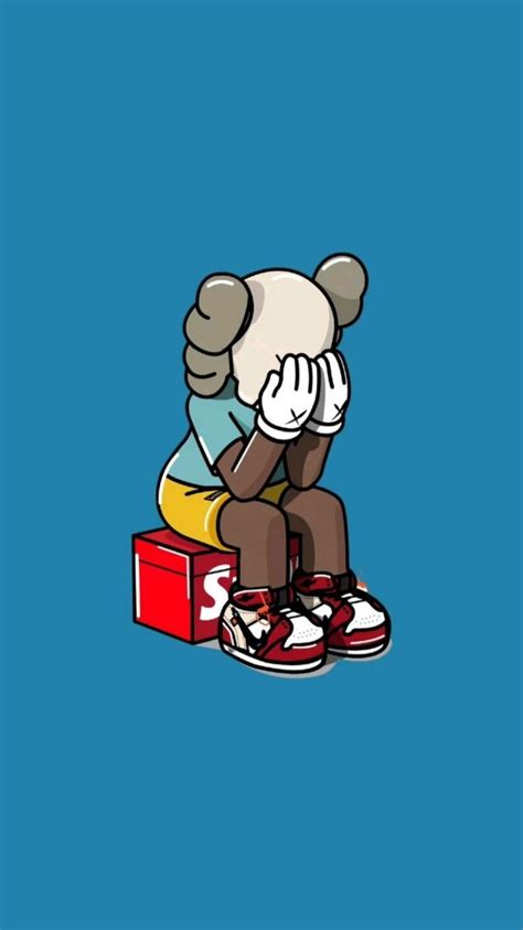 Kaws Supreme Kaws Con Jordan Chicago X Off White Supreme Iphone Wallpaper Kaws Wallpaper