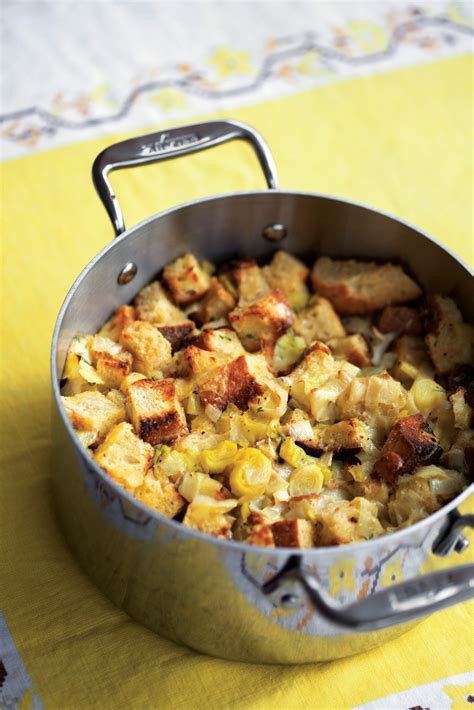 Leek Bread Pudding Saveur