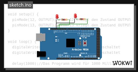 Ag Wechselblinker Beispielcode Wokwi ESP STM Arduino Simulator