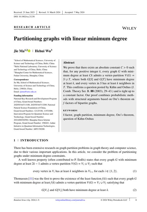Partitioning Graphs With Linear Minimum Degree