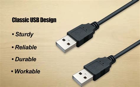 Amazon Com USB Cable Pack Of USB Male To Male Cable Double End USB Cords Feet Pack