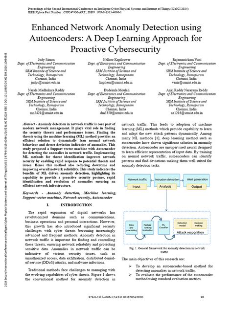 Enhancednetworkanomalydetectionusingautoencodersadeeplearning