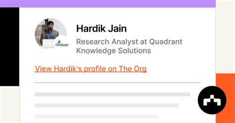 Hardik Jain Research Analyst At Quadrant Knowledge Solutions The Org