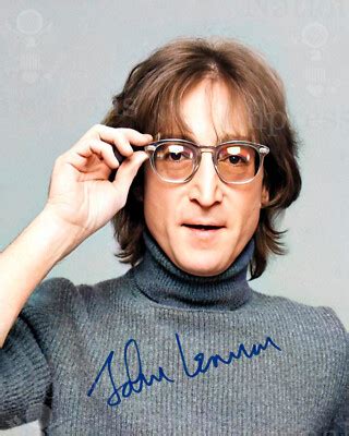 John Lennon Autograph Signed Photo 8x10 Reprint Autograph Signed Color