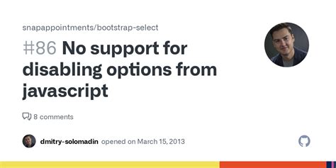 no support for disabling options from javascript · issue 86 · snapappointments bootstrap select