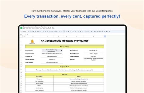 Construction Method Statement Template In Excel Google Sheets Download Template Net