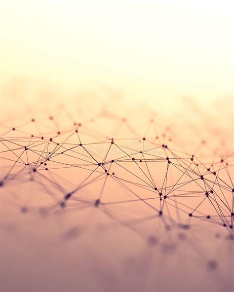 Abstract Network Connection Dots And Lines Technology Background Stock