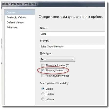 Optional Parameters In Sql Server Reporting Services Ssrs Interface Technical Training