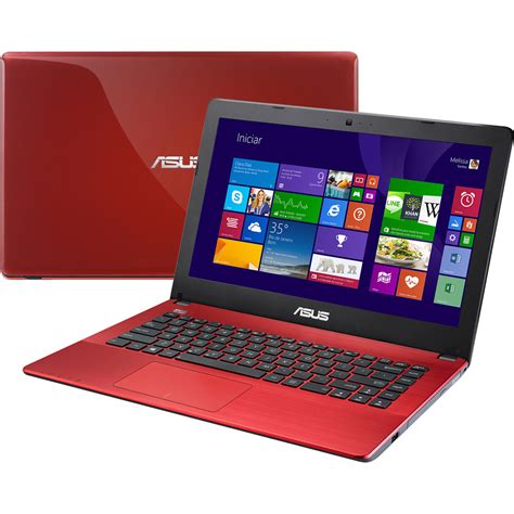 Notebook Asus Vermelho Intel Core I3 4GB 500GB Tela LED 14 Windows 8 X450CA WX234H