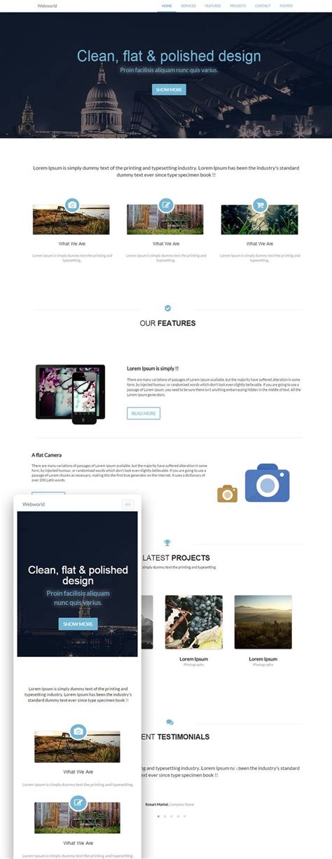 Wamboo Bootstrap Responsive Template