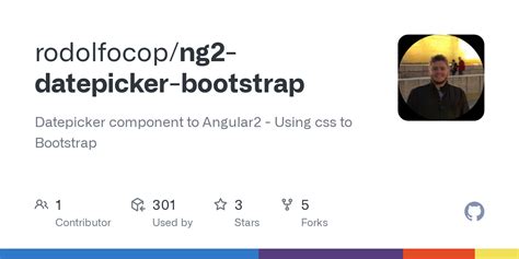 GitHub Rodolfocop Ng Datepicker Bootstrap Datepicker Component To Angular Using Css To