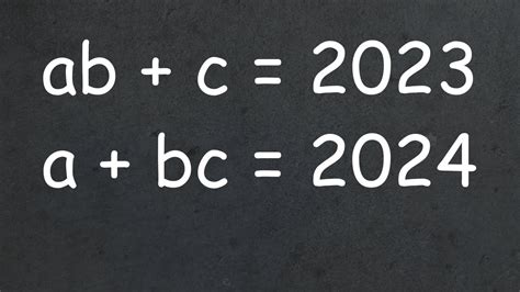 Math Olympiad Question Ab C 2023 A Bc 2024 Emath Youtube