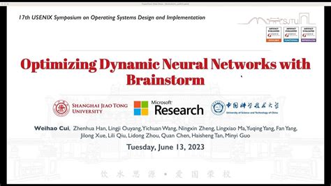 E03 Optimizing Dynamic Neural Networks With Brainstorm Youtube