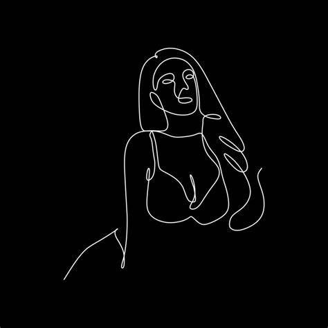 Vector Continuous Line Sexy Female Model Vector Art At Vecteezy