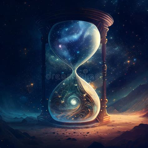 Hourglass With Universe Inside Galaxy Inside Hourglass Digital