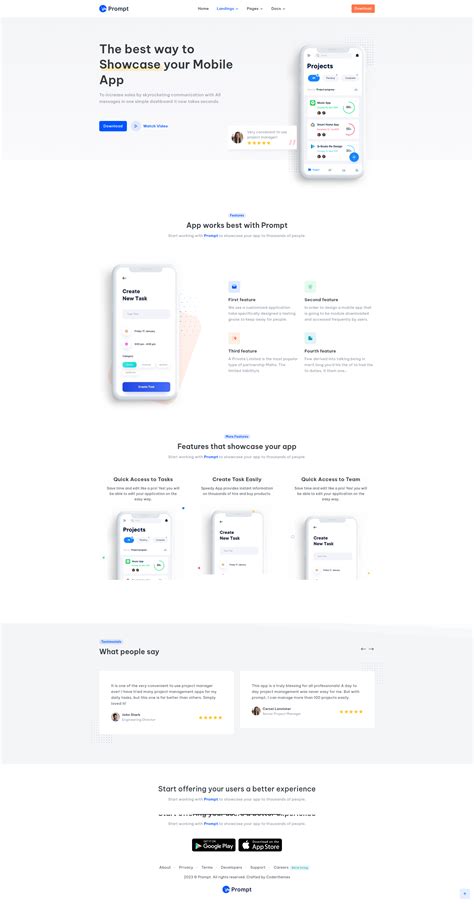 Prompt Figma Landing Ui Kit By Coderthemes Themeforest