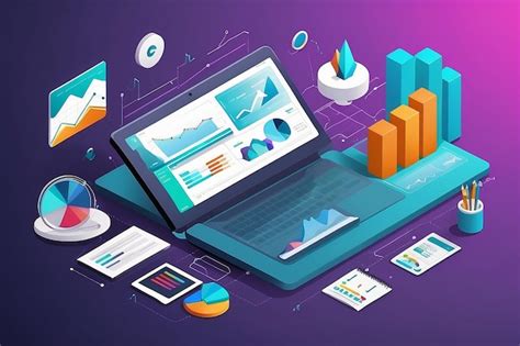 Flat Illustration Web Analytics Design Seo Optimization Premium Ai Generated Image