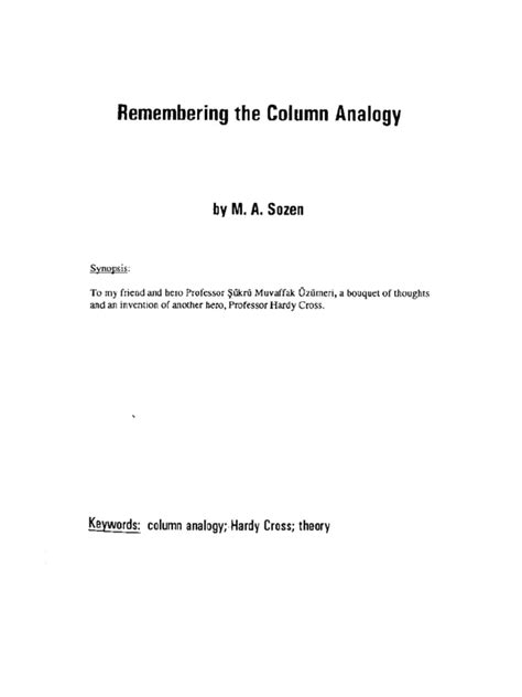 Remembering The Column Analogy Pdf
