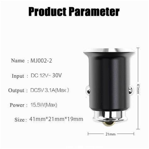 Metalen 3 1a Ultra Mini Usb Autolader Mobiele Tele Grandado