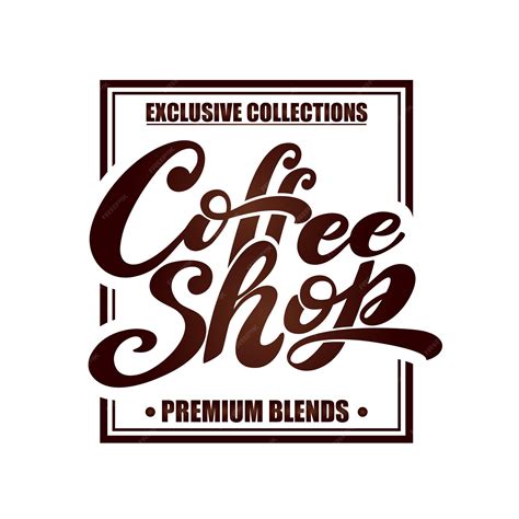 커피숍 로고 커피숍 시장 카페 디자인 레스토랑 메뉴 및 상점에 대한 필기 문자 요소의 벡터 그림 프리미엄 벡터