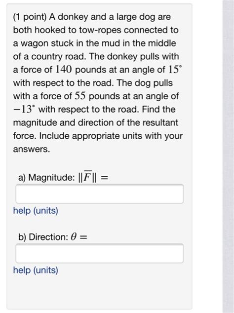 Solved 4 Vector Help I Also Dont Know How To Put In A