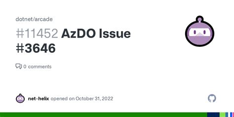 AzDO Issue Issue Dotnet Arcade GitHub