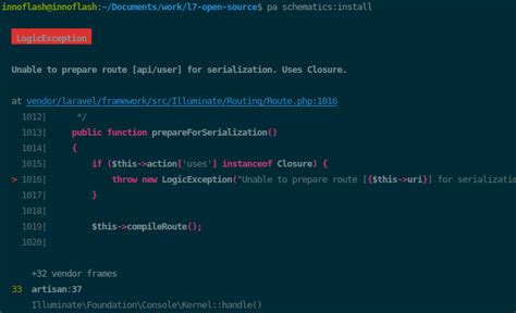 Error On Schematics Install Issue 17 Mtolhuys Laravel Schematics