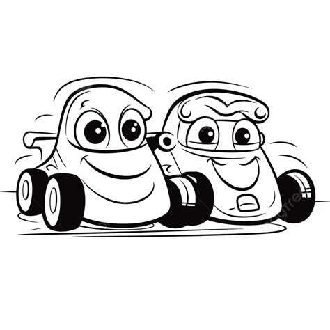 Two Racing Cars Coloring Pages Outline Sketch Drawing Vector Race Cars Drawing Race Cars