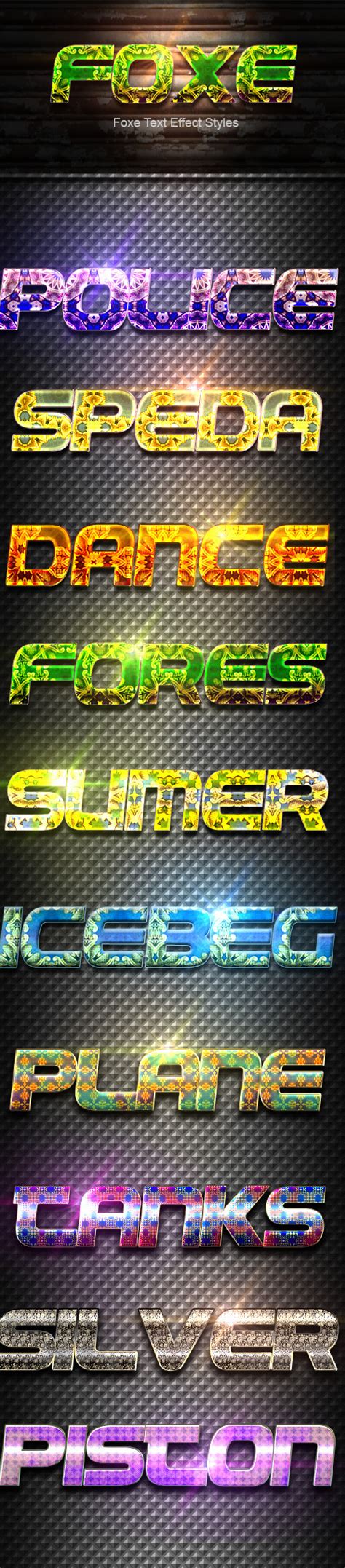 Foxe Text Effect Styles Add Ons Graphicriver