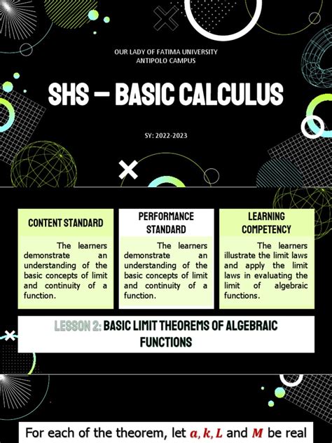 Lesson2 Basic Limit Theorems Algebraic 24 Pdf Function Mathematics