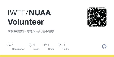 Github Iwtf Nuaa Volunteer