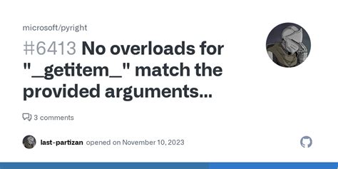 no overloads for getitem match the provided arguments regression