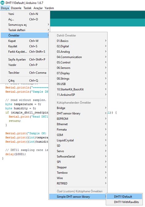 Arduino Ve Dht11 Ile Sıcaklık Ve Nem Okuma