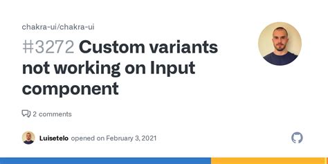 custom variants not working on input component · issue 3272 · chakra