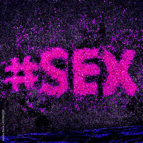 Hashtag Glitter Text Sex Minimal Design Glamour Stock Photo Adobe Stock