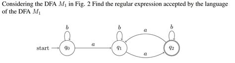 solved considering the dfa m1 in fig 2 find the regular