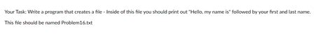 Solved Your Task Write A Program That Creates A File