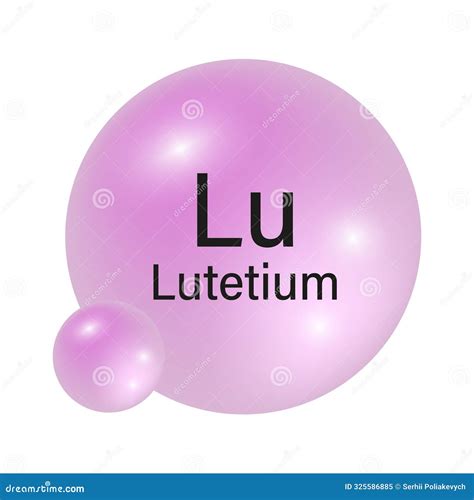 Lutetium As Element 71 Of The Periodic Table 3d Illustration On Orange Background