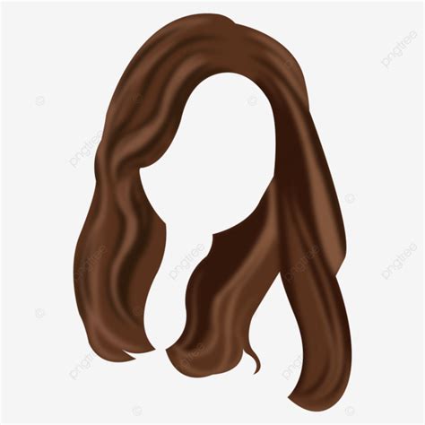 얼굴이 잘린 소녀 무거운 갈색 머리 머리카락 가발 여자 머리 Png 일러스트 및 벡터 에 대한 무료 다운로드 Pngtree