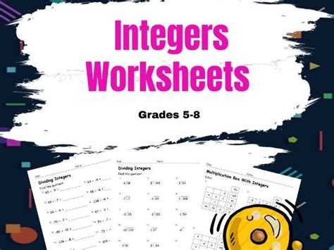 Negative Numbers Worksheets Adding Subtracting Multiplying And Dividing Teaching Resources