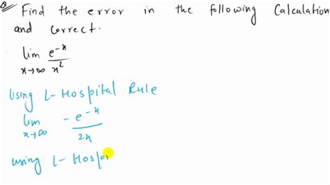 SOLVED Find The Error In The Following Incorrect Calculation Then
