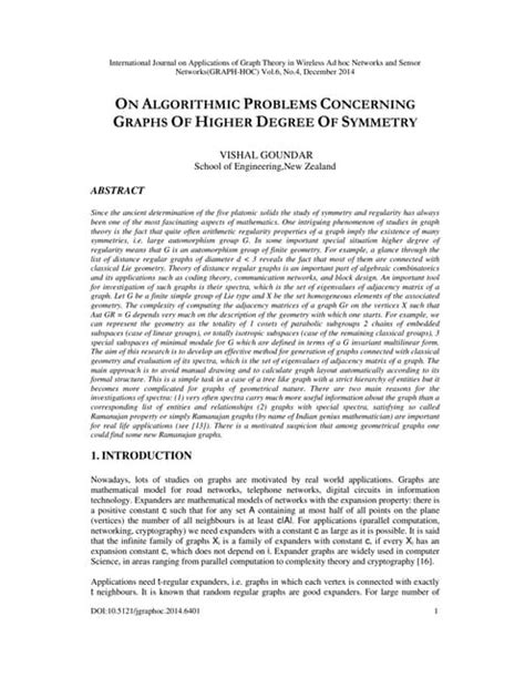 On Algorithmic Problems Concerning Graphs Of Higher Degree Of Symmetry