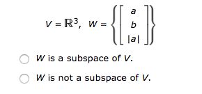 Solved Let V Be A Vector Space And Let W Be A Nonempty Chegg